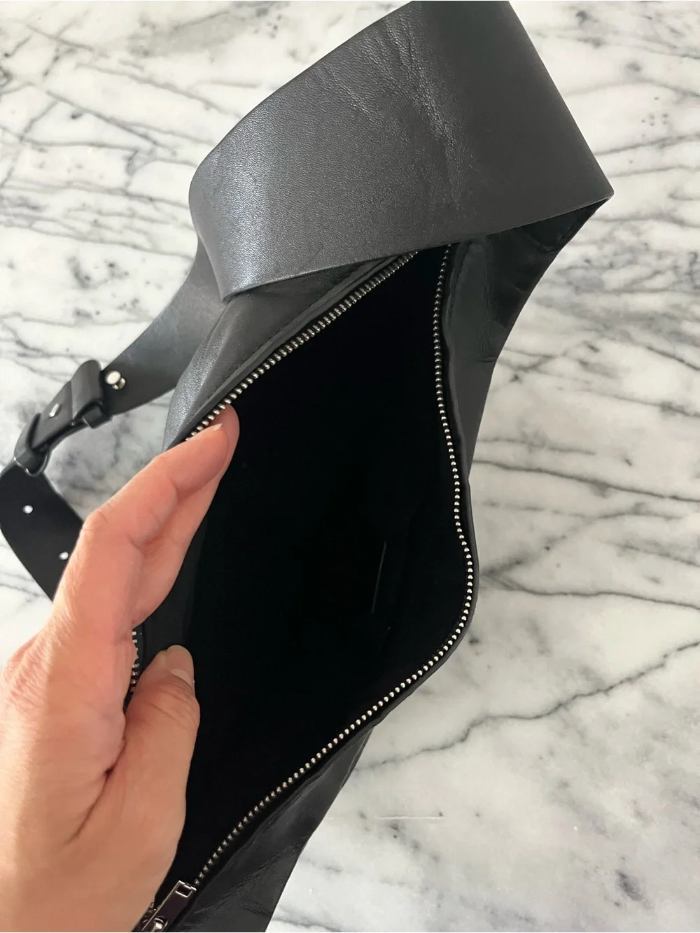 COS | Bags | Cos Swing Crossbody Bag In Black Leather Capsule Wardrobe ...